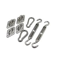 China Stainless Adjustable Square 4 Corner Sun Shade Sail Hardware Kits for sale