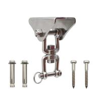 China Heavy Duty 360 Swivel Swing Hangers, Openable Stainless Steel Swing Hook for Ceiling Wood Porch Swing Hanging kit Playgro for sale