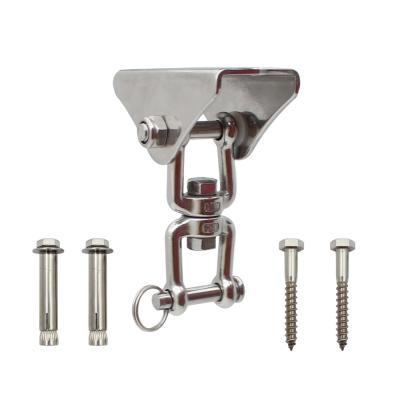 China Heavy Duty 360 Swivel Swing Hangers, Openable Stainless Steel Swing Hook for Ceiling Wood Porch Swing Hanging kit Playgro for sale