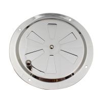China marine stainless steel Round Louvered style air Vent cover with knob opening 5 inch for sale