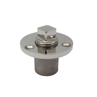 China marine stainless steel 316 boat plumbing fittings round gar board Drain Plug for sale