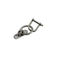 China Heavy Duty Marine Stainless Round Ring Attached Oblong Eye Plate for sale