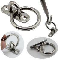 China Heavy Duty Marine Stainless Round Ring Attached Oblong Eye Plate for sale