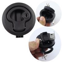 China Marine Deck Slam Latch Black Pull Round Locking lift handle Flush for sale