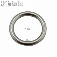 China 2.5*7.5mm Stainless Mini Marine Strap Welded Round O Ring for sale