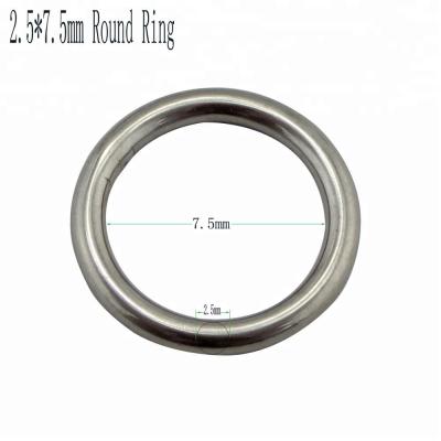 China 2.5*7.5mm Stainless Mini Marine Strap Welded Round O Ring for sale