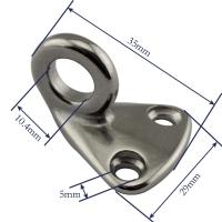 China Stainless steel marine deck hardware fender hook with round eye for sale