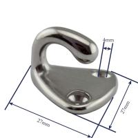 China Stainless steel marine grade boat fender hook on plate for sale