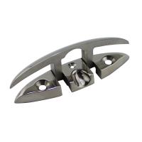 China Mirror Polished Marine Deck Mount Yacht Cable Folding Pull-up boat Cleat for sale