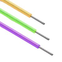 China High quality colorful PVC PU PA coated Stainless steel linear contact wire rope for safety for sale