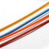 China High quality colorful PVC PU PA coated Stainless steel linear contact wire rope for safety for sale