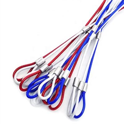 China Colorful PVC/TPEE Coated Anti-UV Stainless Steel Galvanized Wire Rope Assembly Sling Basketball Net for Sports for sale