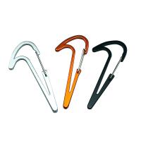 China 5cm aluminum d shape carabiner keychain in stocking customized color or logo be ok for sale