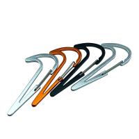 China 5cm aluminum d shape carabiner keychain in stocking customized color or logo be ok for sale