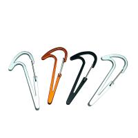 China 5cm aluminum d shape carabiner keychain in stocking customized color or logo be ok for sale