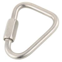 China Stainless Steel Or Zinc Plated Delta Shaped Triangle Quick Link For Belt for sale