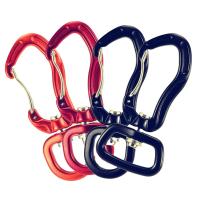 China eavy duty Hiking Aluminum Carabiner Climbing Multi Tool 4KN Swivel Carabiner hook for Dog Leash for sale