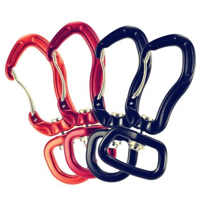 China eavy duty Hiking Aluminum Carabiner Climbing Multi Tool 4KN Swivel Carabiner hook for Dog Leash for sale