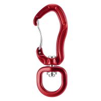 China eavy duty Hiking Aluminum Carabiner Climbing Multi Tool 4KN Swivel Carabiner hook for Dog Leash for sale