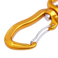 China eavy duty Hiking Aluminum Carabiner Climbing Multi Tool 4KN Swivel Carabiner hook for Dog Leash for sale