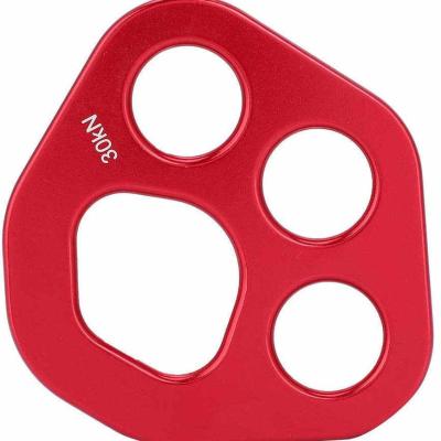 China CE Safety Outdoor Multi Anchor Plate Paw Rigging Plate 4 Holes Aluminum Multi Anchor Point Connector Gear for Rock Climbing for sale