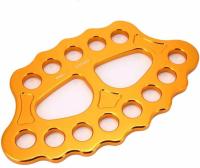 China Aluminum Alloy Paw Rigging Plate 15 Holes Multipliers Anchor Plate Climb Descender Climbing for sale