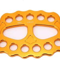 China Aluminum Alloy Paw Rigging Plate 15 Holes Multipliers Anchor Plate Climb Descender Climbing for sale