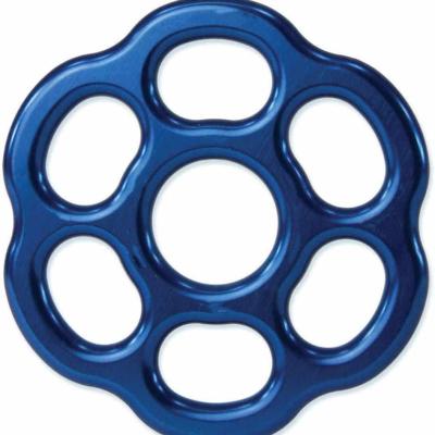 China Quincuncial Paw Rigging Plate CE Safety Aluminum Alloy 7 Holes Descender Multipliers Anchor Plate Climb Descender Climbing for sale