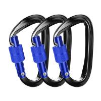 China Personalized OEM/ODM 7075 Aluminum Alloy 12KN Screw Lock Multi Tool Outdoor Lightweight Climber Equipment Carabiner for sale