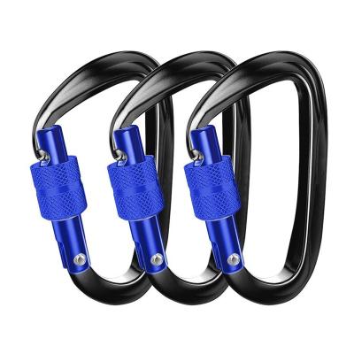China Personalized OEM/ODM 7075 Aluminum Alloy 12KN Screw Lock Multi Tool Outdoor Lightweight Climber Equipment Carabiner for sale