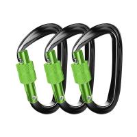 China Personalized OEM/ODM 7075 Aluminum Alloy 12KN Screw Lock Multi Tool Outdoor Lightweight Climber Equipment Carabiner for sale