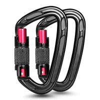 China Durable Equipment Safe D-Shape Lightweight 7075 Aluminum Alloy Multi Tool 24KN Auto Lock with Twistlock Design Carabiner for sale