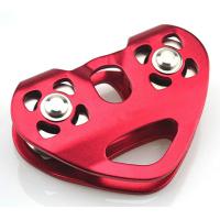 China Mountaineering Climbing Rock 30KN / 6700lbs Zip Line/Wire Cable Trolley Pulley Double Pulley for sale