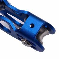 China Double Pulley Climb Tesa Speed Aluminum Zip Line Blue Trolley Pulley for sale
