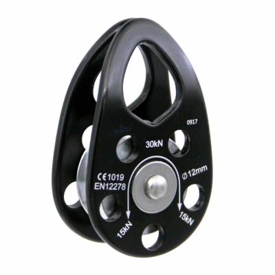 China Wholesale Rigging Rescue Aluminum Double Swing Cheek Pulley for Climbbing for sale