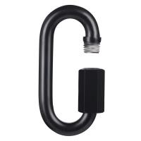 China D Shape Locking Carabiner,Black Quick Links,4 PCS Chain Links,Heavy Duty Durable Chain Connector,Black for sale