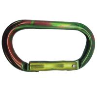 China camouflage aluminium alloy locking carabiner hooks for sale