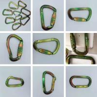 China camouflage aluminium alloy locking carabiner hooks for sale
