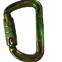 China camouflage aluminium alloy locking carabiner hooks for sale