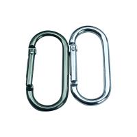 China Aluminum Carabiner D Shape Buckle Pack, Keychain Clip, Spring Snap Key Chain Clip Hook Buckle for sale