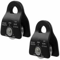 China New Small Aluminum Climbing 32KN CE Standard Auto Pulley With Ball Bearing for sale