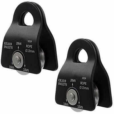 China New Small Aluminum Climbing 32KN CE Standard Auto Pulley With Ball Bearing for sale