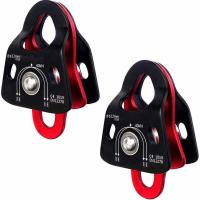 China Rescue Pulley Aluminium Magnesium Alloy Climbing Pulley Heavy Duty Single Swivel Rope Pulley for Block Climbing Safety Equipment for sale