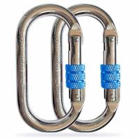 China Aluminum D Shape Rock Bulk Climbing Carabiner for sale