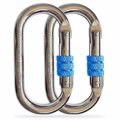China Aluminum D Shape Rock Bulk Climbing Carabiner for sale