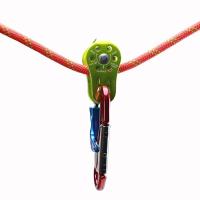 China 20KN Micro Climbing Pulley General Purpose Small Aluminum Rope Pulleys for Rescue for sale