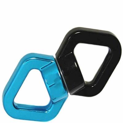 China 5 pcs 30kn aluminum captive eye carabiner, 30KN swing swivel, Safety climbing swing swivel for sale