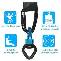 China 5 pcs 30kn aluminum captive eye carabiner, 30KN swing swivel, Safety climbing swing swivel for sale