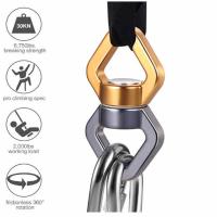 China Swing Swivel, 360 Free Rotation Aluminum Alloy Swing Spinner with 2 Free Climbing Carabiners for Outdoor Activity for sale