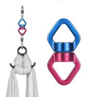 China Rotational device, snap hook safest swing swivel (30 kn) with 2 carabiners for web tree swing, rope climbing hammock for sale
